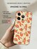 Чехол на Apple iPhone 14 Pro / Айфон 14 Про с принтом "Лисички фон"