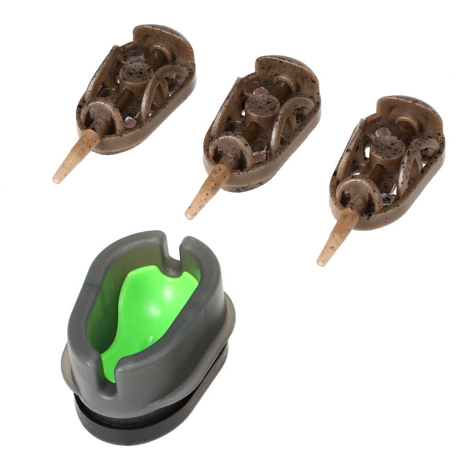 3pcs Fishing Feeder Mould Quick Release Moulds Carp Bait Holder Tool