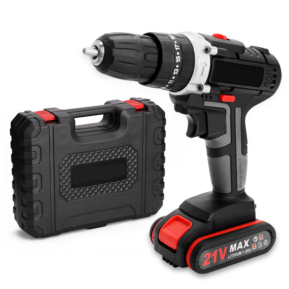 21VF Многофункциональная ударная электрическая аккумуляторная дрель, мощная, с литиевым аккумулятором, беспроводная перезаряжаемая, ручная дрель, щеточный двигатель, электроинструмент для дома и ремонта.