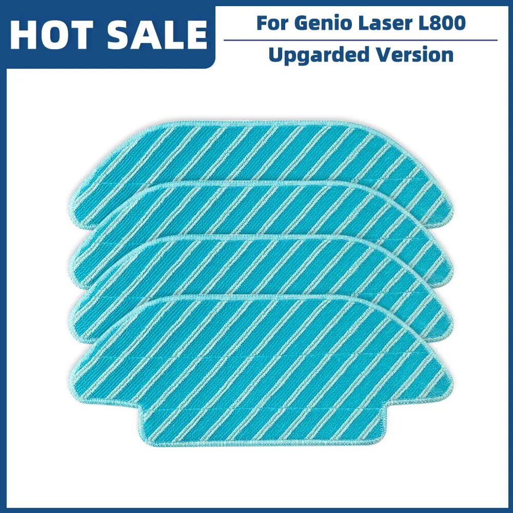Сменные детали для робота-пылесоса Genio Laser L800, насадка на швабру с роликом и основной боковой щеткой, тряпка, аксессуары, Голубой