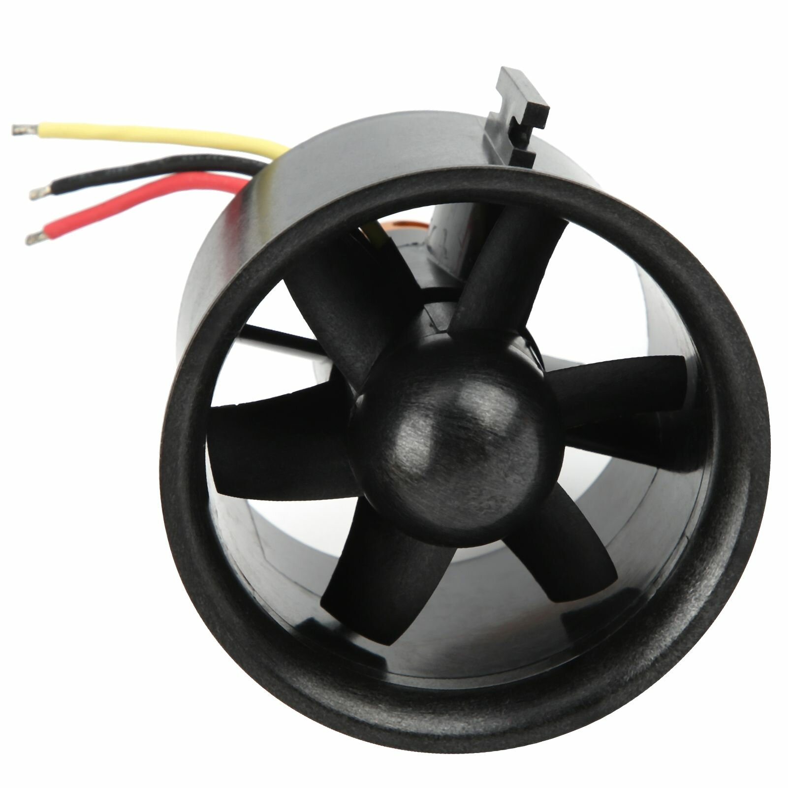 70-мм электрический канальный вентилятор с дистанционным управлением, 6 лопастей, канальный вентилятор с двигателем 3800 кВ для радиоуправляемых самолетов, черный