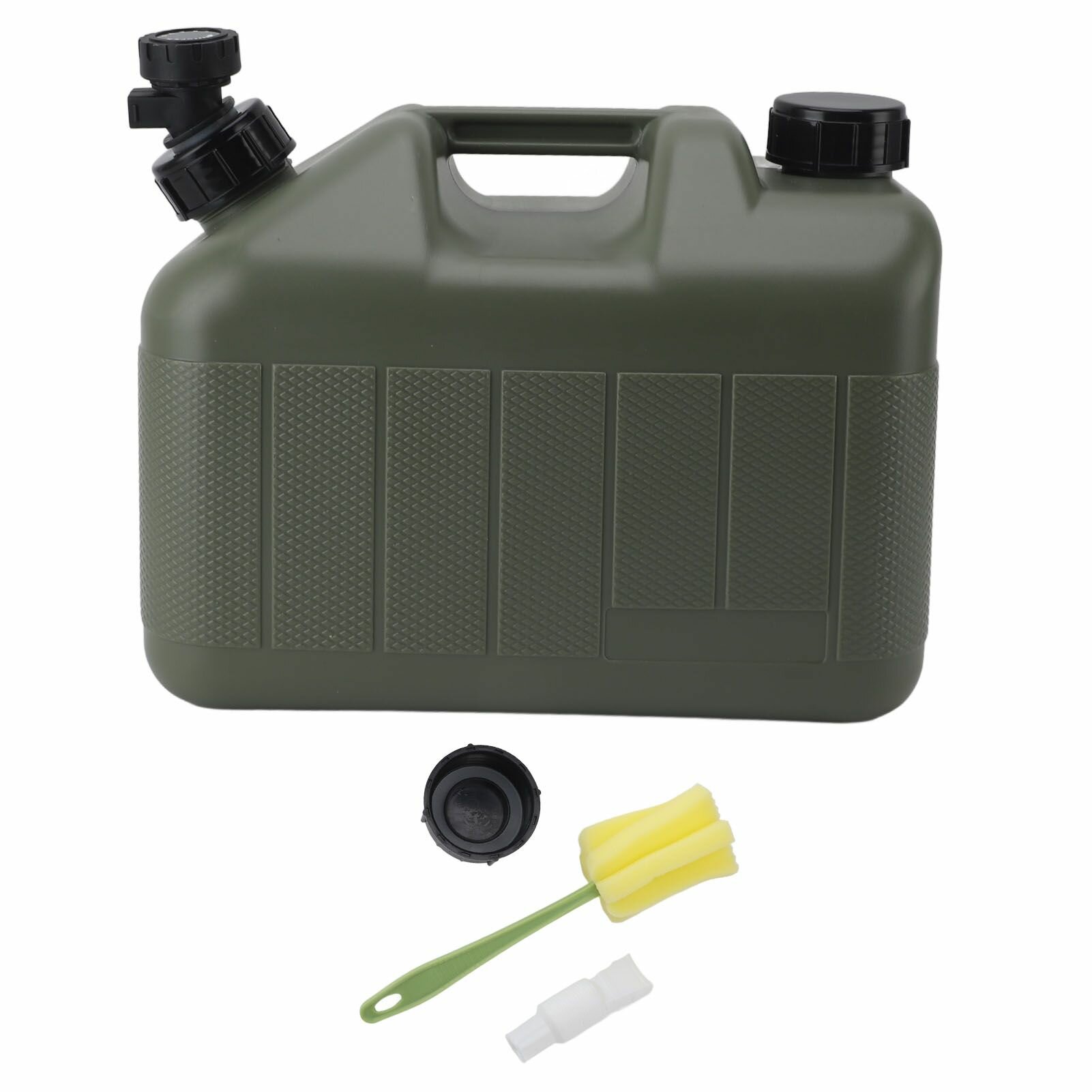 Контейнер для воды для кемпинга, 10 л, большая емкость, квадратный зеленый автомобильный кувшин для хранения воды с краном