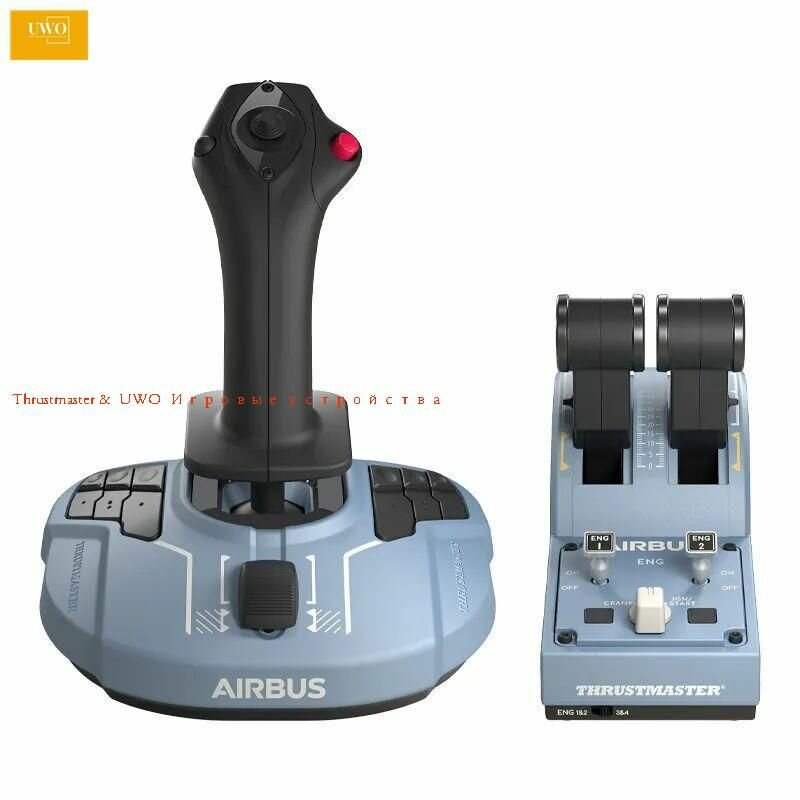 Thrustmaster TCA Airbus Edition комплект для Авиационный двуручного джойстика: авиаджойстик +манипулятор тяги (совместим с ПК)
