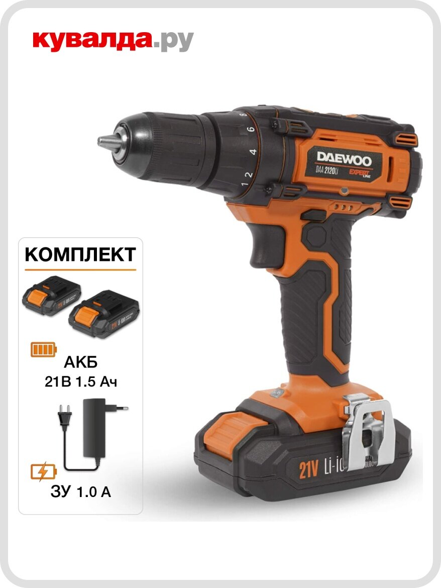 Аккумуляторный шуруповерт DAEWOO DAA 2120Li