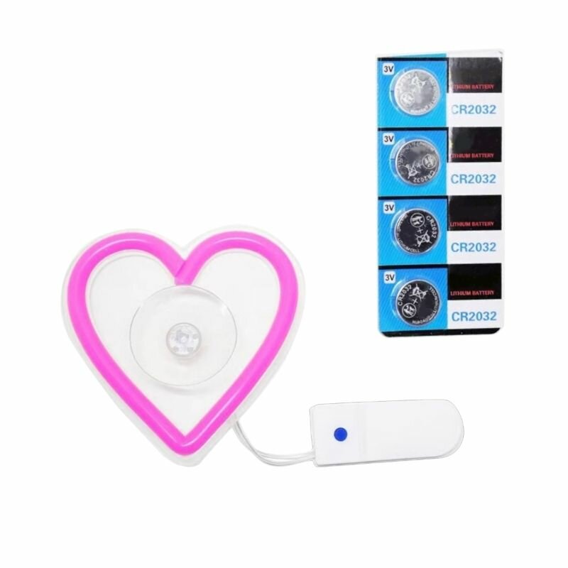 Очень яркий светодиодный светильник в форме сердца для автомобиля, мощный набор Angel Eye, простая установка для дневных ходовых огней и украшения противотуманных фар, Фиолетовый - Модель аккумулятора