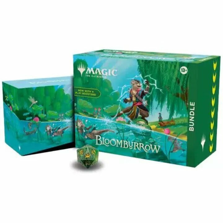 Настольная игра-Magic: The Gathering Bloomburrow Bundle - 9 Play Boosters, 30 Land cards + Exclusive Accessories