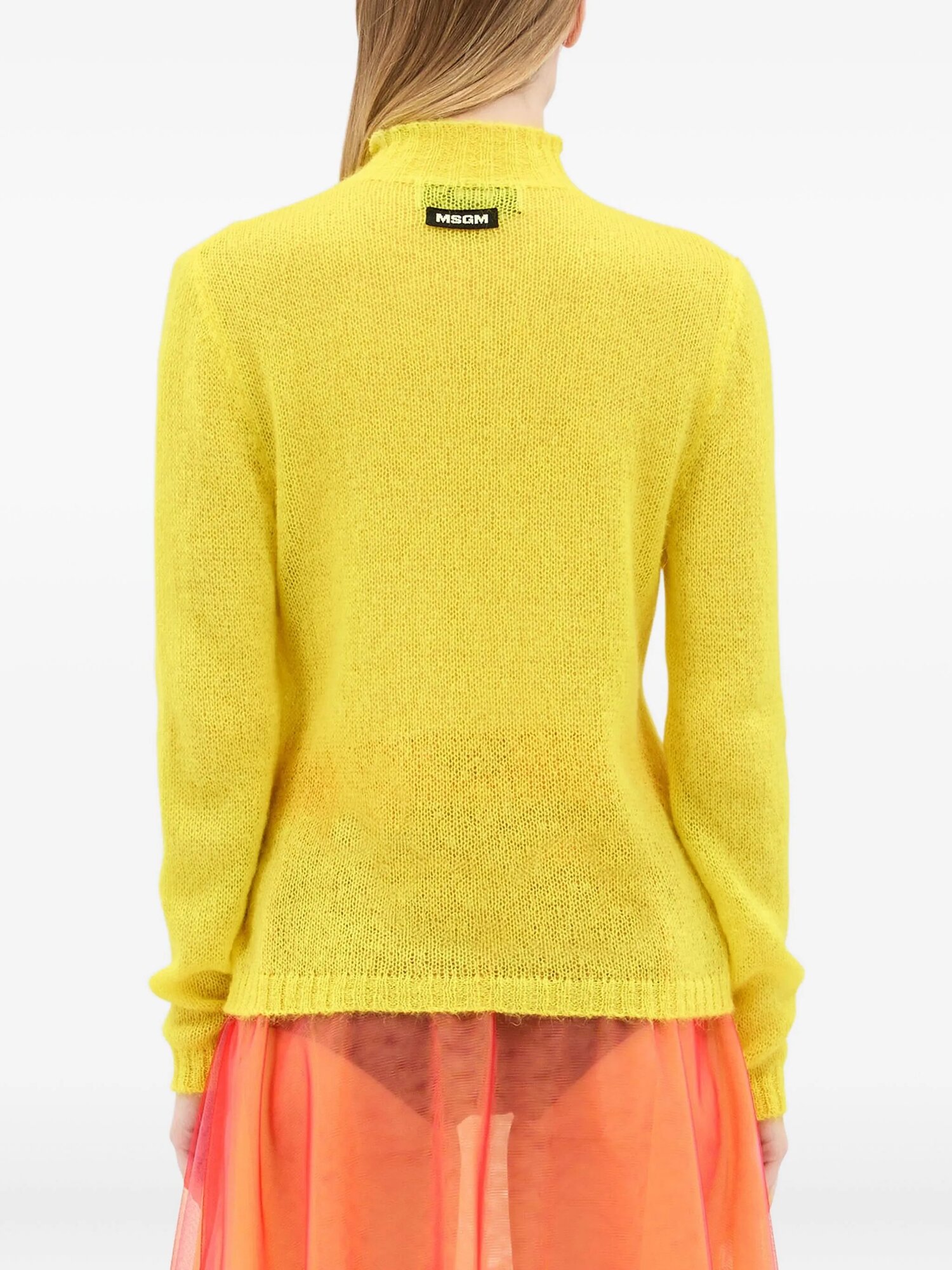 Свитер MSGM, размер 42, , yellow — фото 1