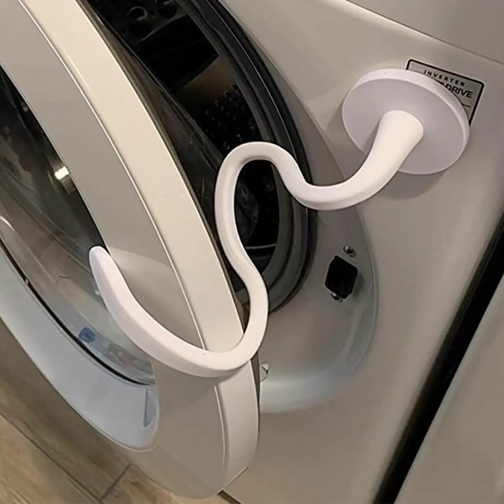 Кронштейн для двери стиральной машины силиконовый магнитный держатель, Черный