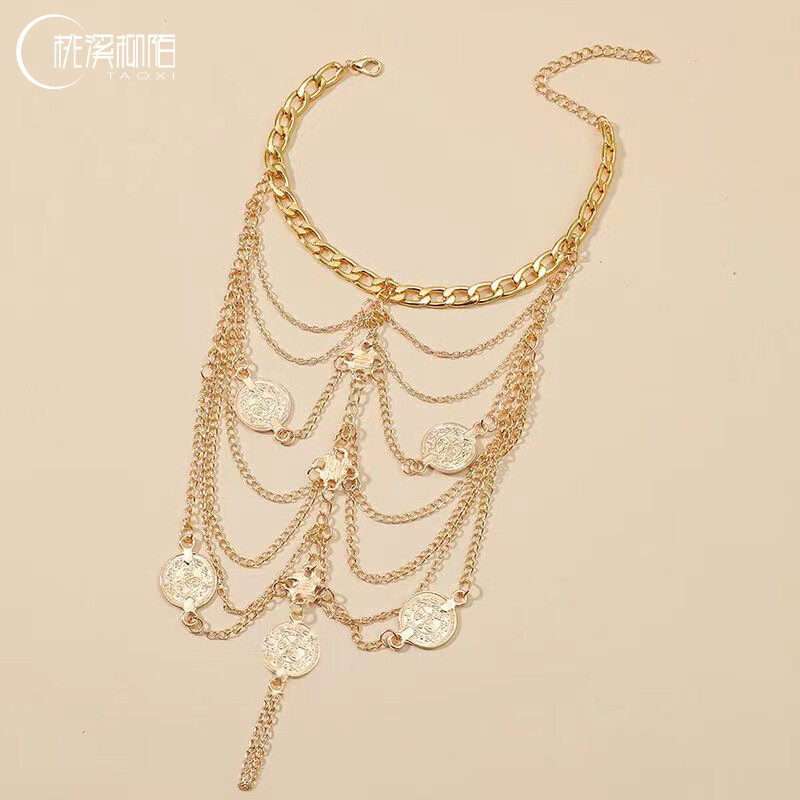 Экзотические аксессуары для нижнего белья, экзотический ретро-браслет на лодыжку с кисточками, цепочка для подъема, в стиле «придворный» B802