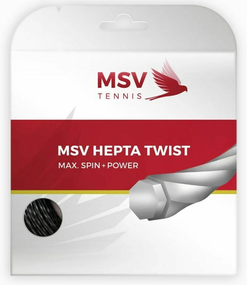 Струны теннисные MSV "Hepta Twist", моноволоконная, длина 12,2 м, черная