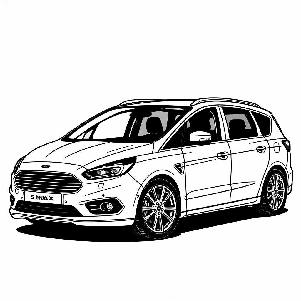 Набор детских раскрасок автомобили "Форд", плотная бумага формата А4, 10 шт, от 1 года