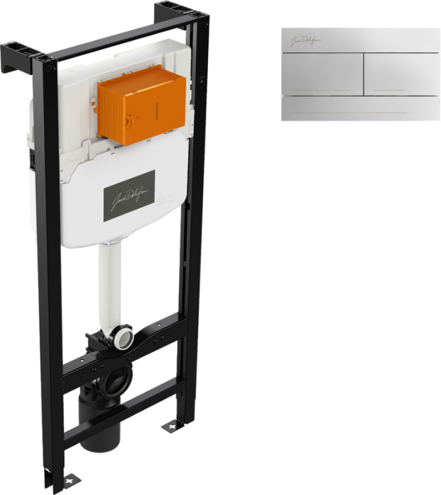 Система инсталляции для унитазов Jacob Delafon E24156-NF, + Кнопка смыва E4316-CP хром глянцевый