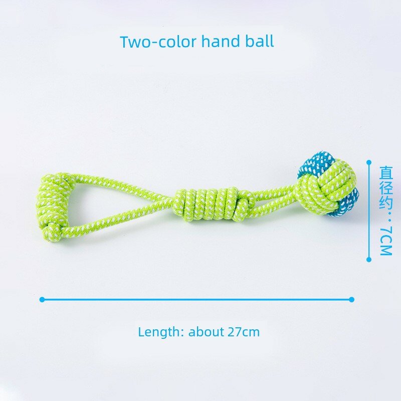 Игрушка для собак для прорезывания зубов, прочная жевательная игрушка для Тедди, Корги, Померанского шпица, узел-мяч,