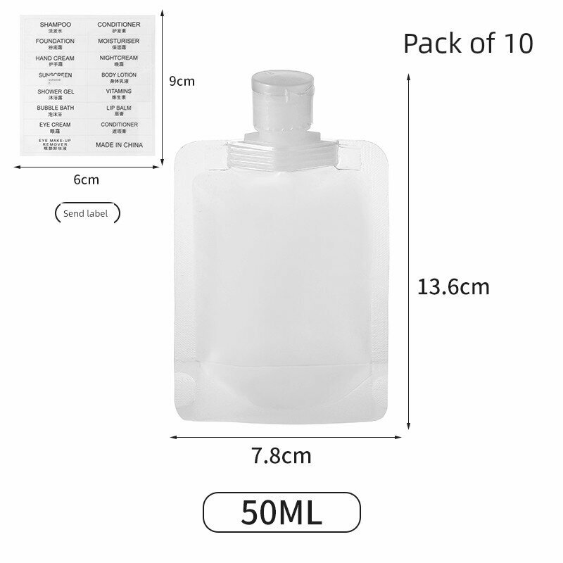 Многоразовые дорожные флаконы, портативные одноразовые флаконы для шампуня, лосьона, косметики, геля для душа,