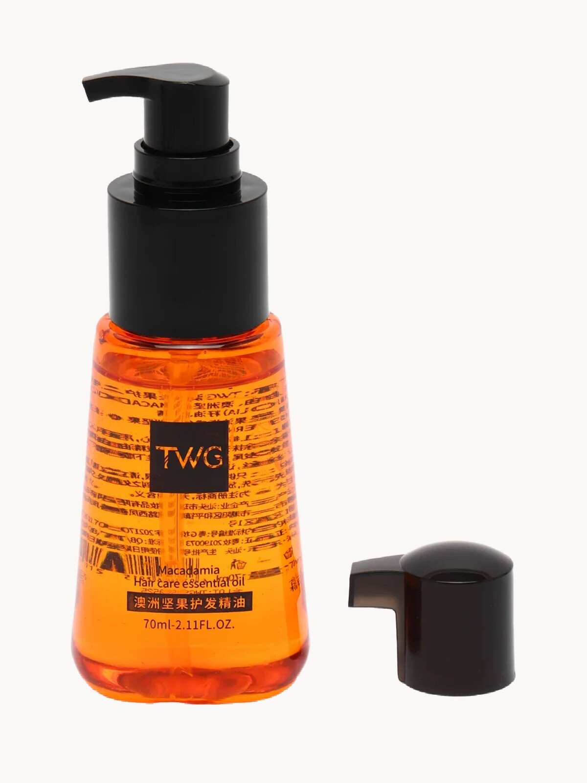 Аргановое масло для волос TWG, 70мл, увлажнение и питание, флакон с дозатором