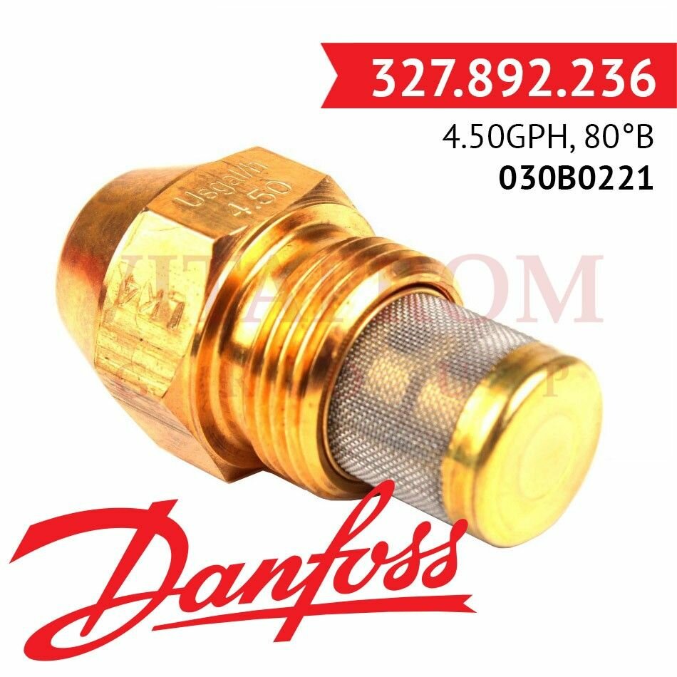 Форсунка Danfoss 4.50GPH, 80B, 030B0221 — фото 1