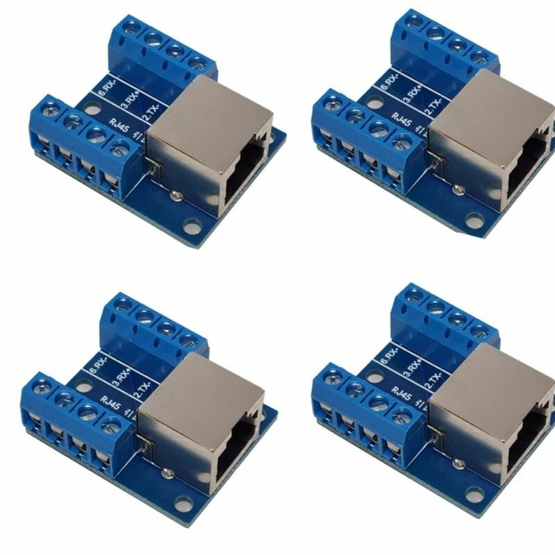 (4 шт.) Плата с разъемом RJ45 (мама), 8-pin