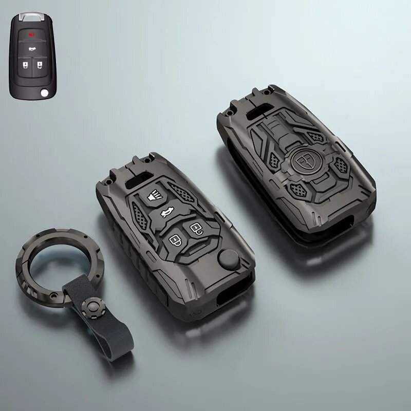 Новый сплавный чехол для автомобильного ключа, брелок для Buick для Chevrolet Cruze 4 Buttons black