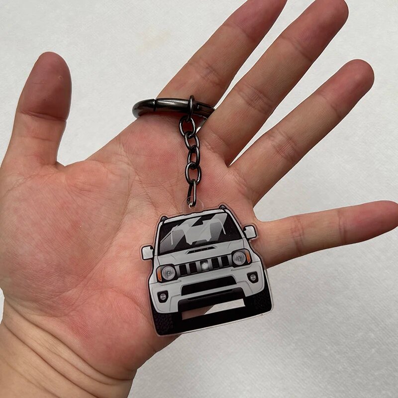 Акриловый брелок для ключей, модель автомобиля, аксессуар для Suzuki Jimny JB43 2012-2017 годы, брелок для ключей Life White