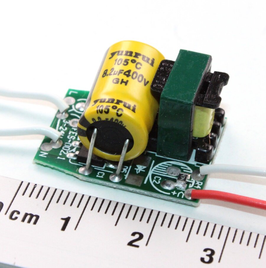 108-160VDC, 120mA, вх.198-240VAC, 18W, IP20, Драйвер тока, 30х20х14мм, без кожуха