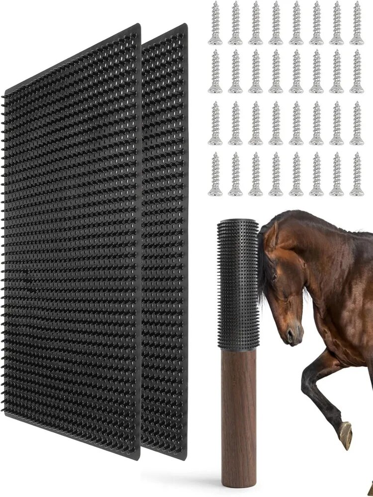 Набор из 2-х мягких чесалок для лошадей и КРС панели для чесания животных, облегчение зуда для коз, овец, коров и свиней