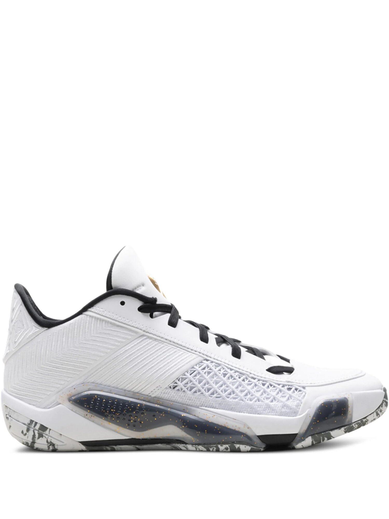 Кроссовки 38 Low White/ Metallic Gold/ Black