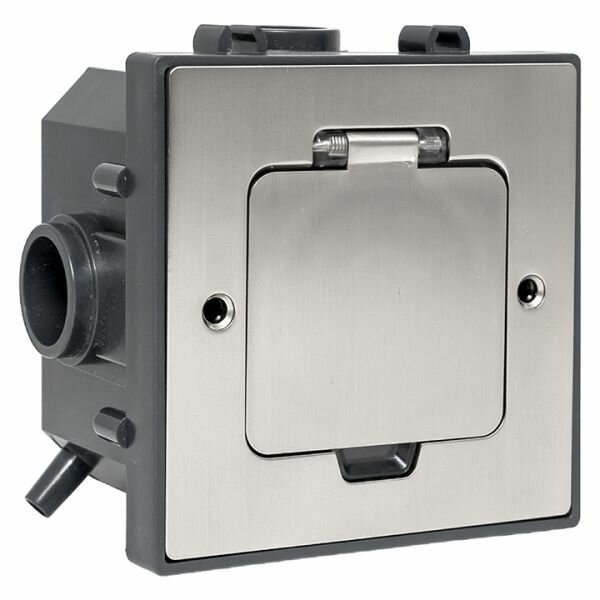 Лючок напольный EKF C-Line 2, с напольной коробкой