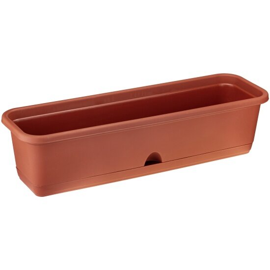 Балконный ящик Idea 600мм с поддоном М 3221 Терракотовый