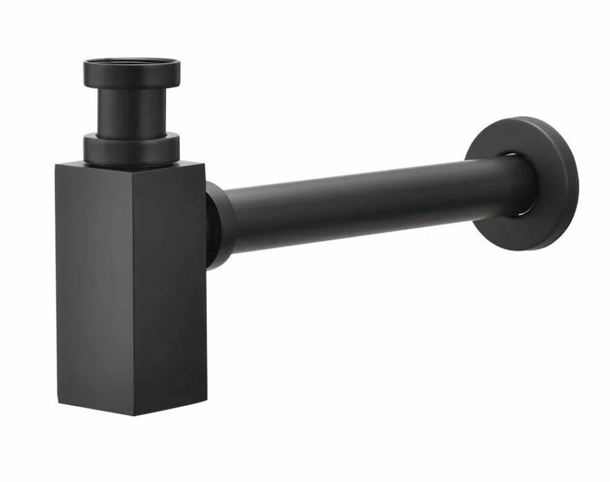 Сифон Металлический квадратный (черный) VIEIR VRQ47-C