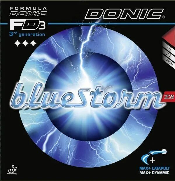 DONIC bluestorm Z3 Накладка для ракетки, black MAX