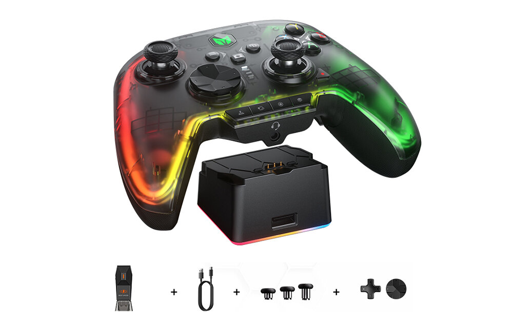 Геймпад BIGBIGWON Rainbow 2pro проводной/Bluetooth, multicolor, совместим со Switch/PC/iOS/Android,