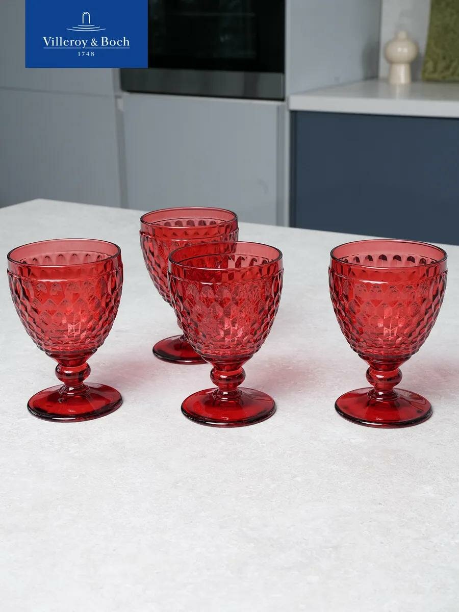 Набор бокалов для красного вина 300 мл, 4 шт, Boston Coloured red, Villeroy & Boch, Хрустальное стекло
