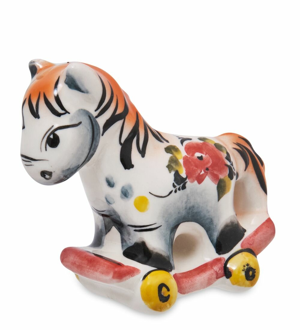 Фигурка "Лошадка-Качалка" цв. мал. (Гжельский фарфор)