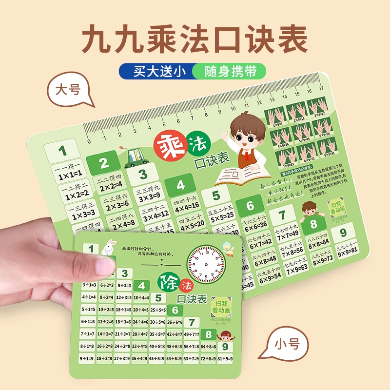 Карточки для практики таблицы умножения и деления: большие и маленькие карточки для математических упражнений в