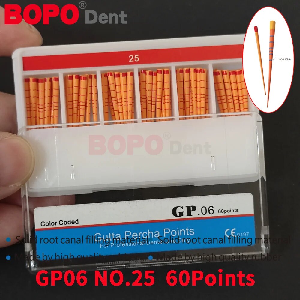 Бумажные наконечники GP.06 No.25 60 Points Bopo Dent
