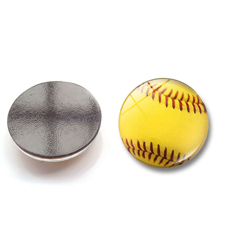 Магнитные украшения для белой доски, круглые стеклянные магниты для холодильника 25 мм, BXT25212