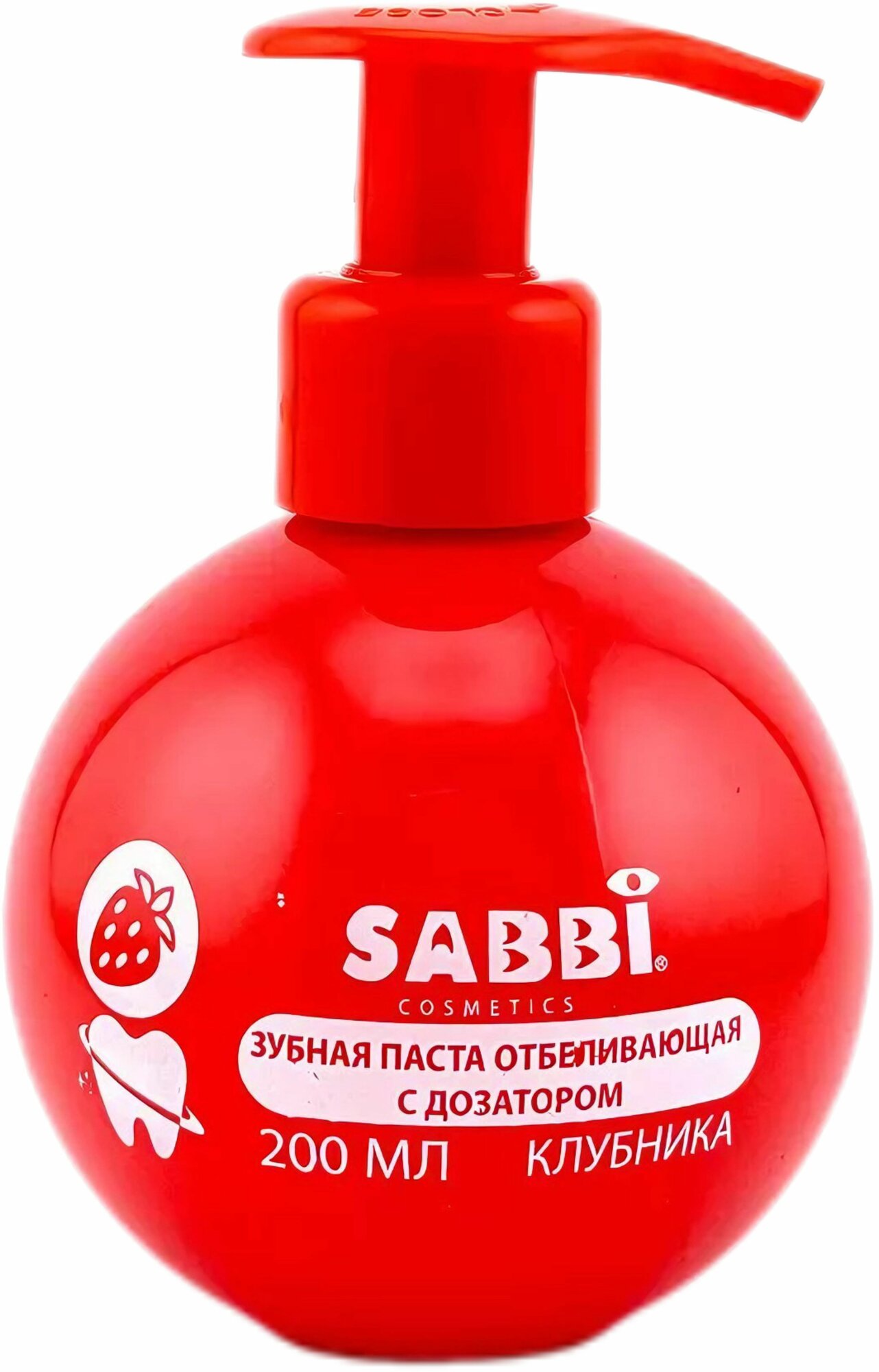 SABBI Зубная паста, отбеливающая, Клубника 200 г