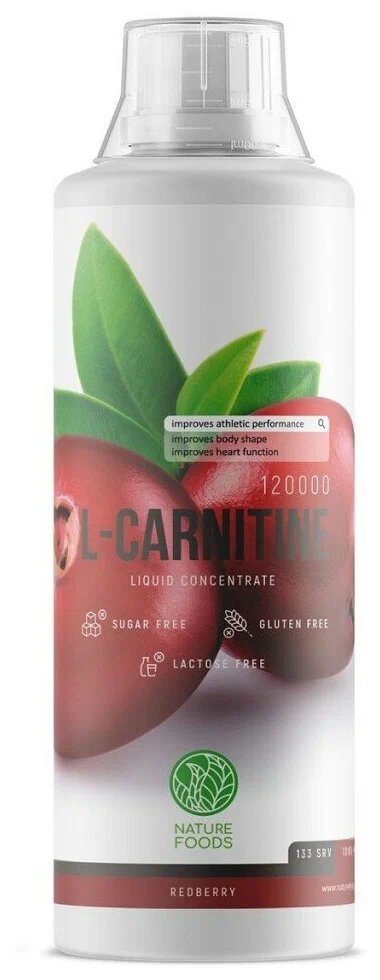Nature Foods L-carnitine concentrate (1000 мл) (клюква) (без сахара)