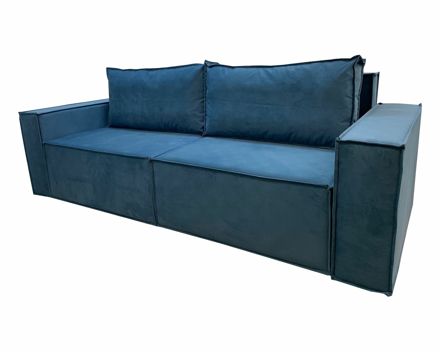 Диван-кровать Лофт, 2 модуля, еврокнижка, велюр Мазери блю