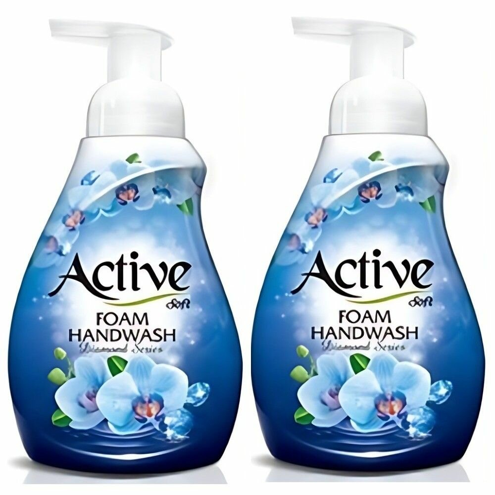 Active Пенка-мыло для рук Небесный бриллиант голубой, дозатор, 500 мл, 2 шт /