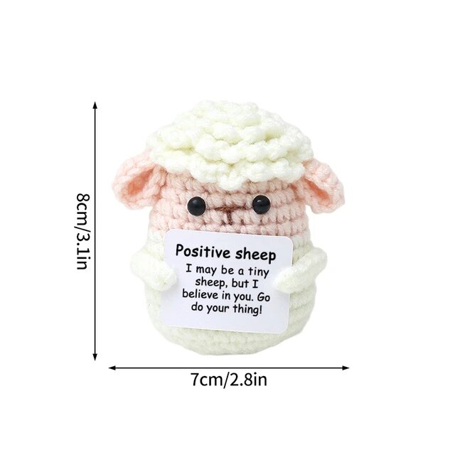 Вязаная крючком кукла, излучающая позитивную энергию, милая миниатюрная вязаная картофелина в кармане, украшение ручной работы, милый вязаный подарок в виде животного на Рождество.