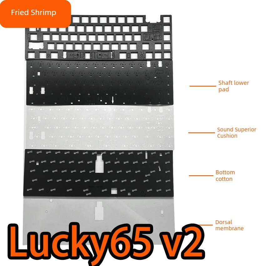 Клавиатура Vika lucky65V2: специальная звукопоглощающая подкладка PORON, сэндвич-основание из хлопка IXPE, подкладка