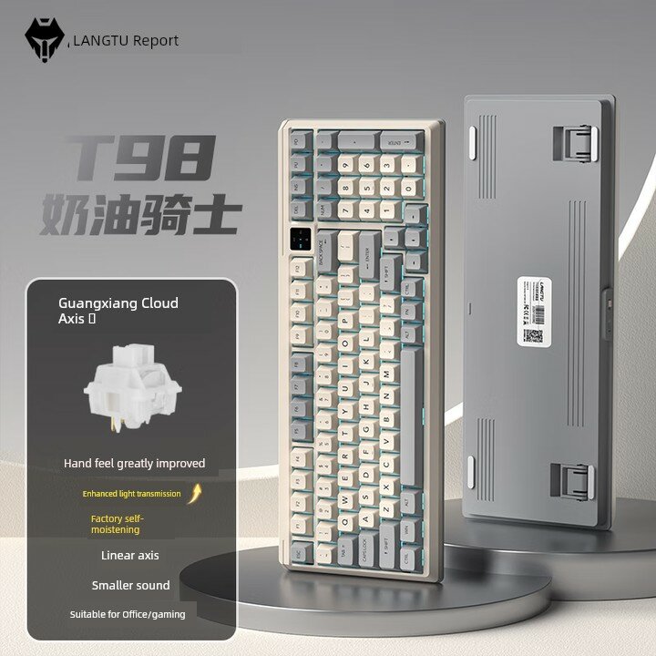 Проводная механическая клавиатура Langtu T98, структура Gaskte, горячая замена, киберспортивная игра, посвященная