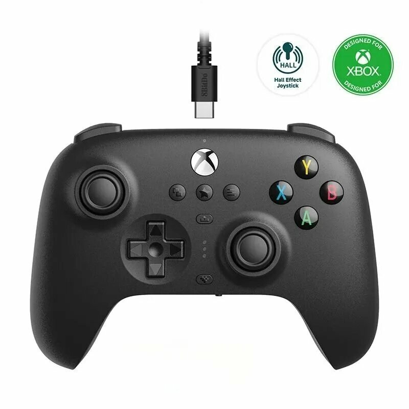 8BitDo New Ultimate Wired Игровой контроллер с обновленным джойстиком с эффектом Холла для Xbox Series S / X, Xbox One Windows 10 и выше