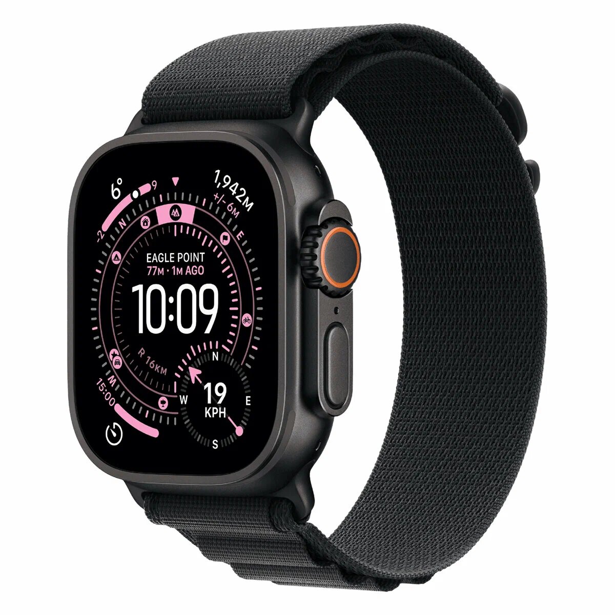 Apple Watch Ultra 3 49mm Black Titanium with Black Alpine Loop (S)