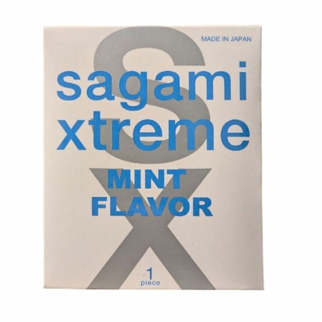 Презерватив Sagami Xtreme Mint 1 шт. с мятным ароматом, ультратонкий, латекс