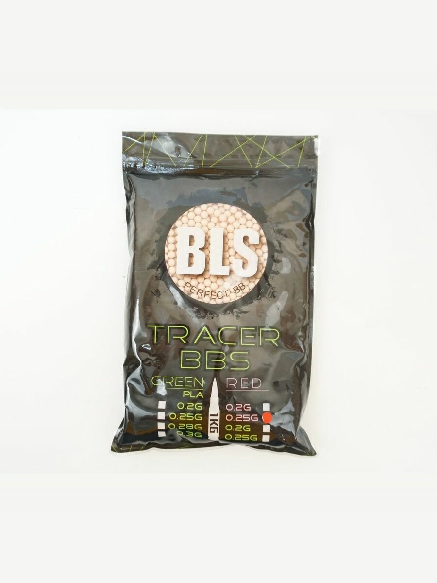 Шары для игры в страйкбол трассирующие BLS 0.25 1кг (BLS)