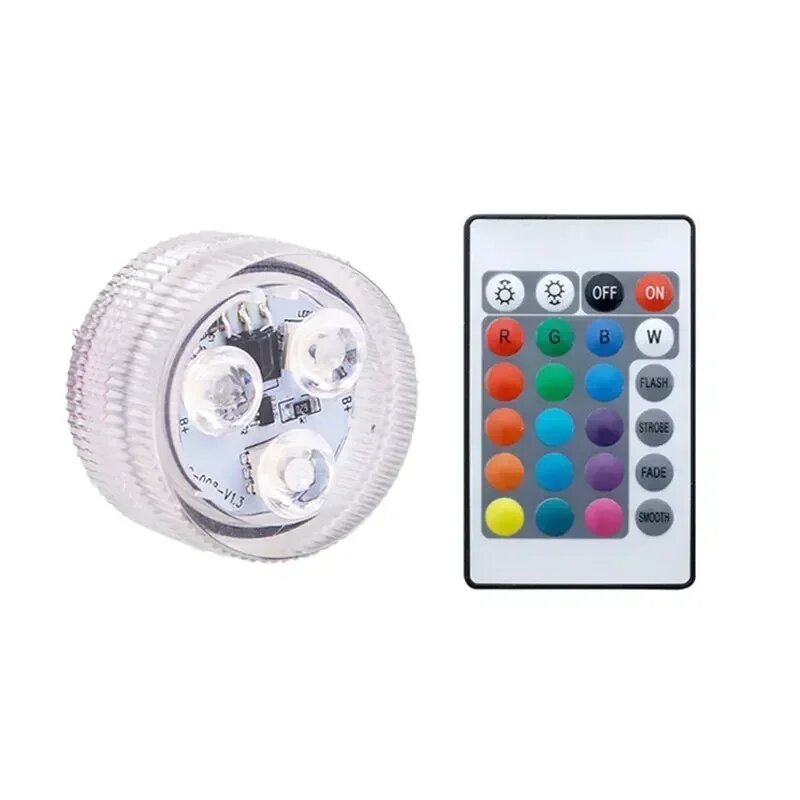 RGB LED Подсветка 10 шт. с пультом, 3LED