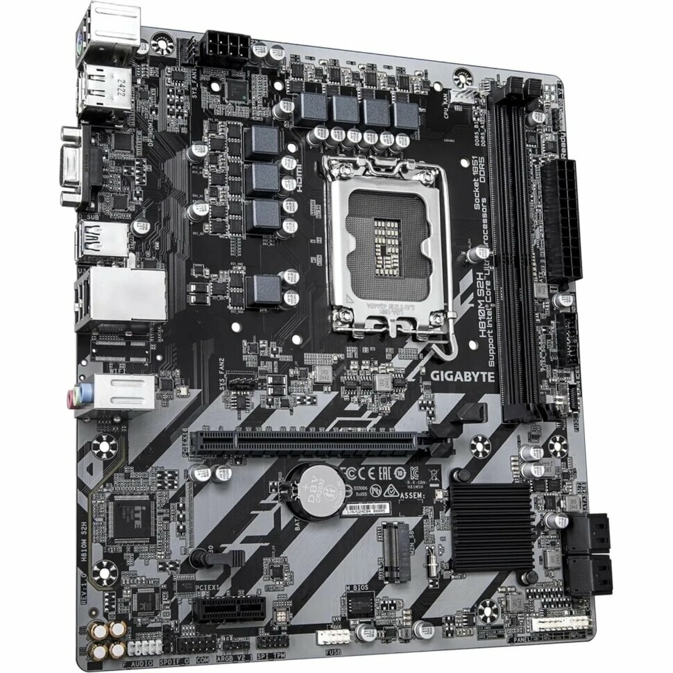 Материнская плата Gigabyte H810M S2H, LGA1851, H810, 2xDDR5, mATX, 2422458