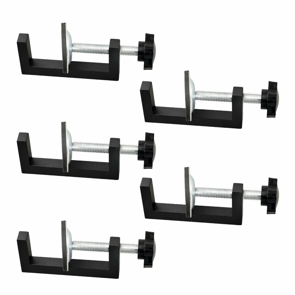 C-образный зажим, 5 шт, набор C-зажимов для деревообработки, сварки и строительства, отверстие челюсти 57 мм, 2,2 дюйма, глубина горловины 28 мм